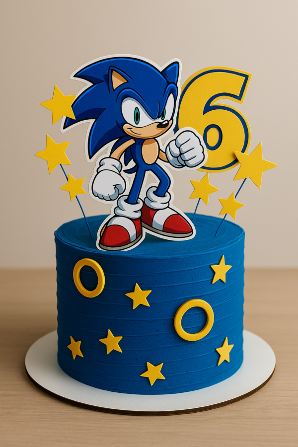 Topper Sonic Estrellas en Capas SVG GRATIS – Archivo Descargable para ...