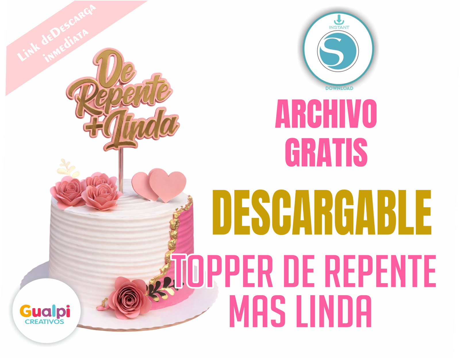 Topper De Repente Más Linda GRATIS para Silhouette Cameo | Archivo ...