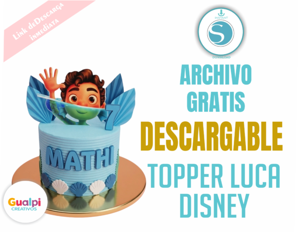 Topper Luca Disney Archivo GRATIS para Silhouette Cameo | Decoración de ...