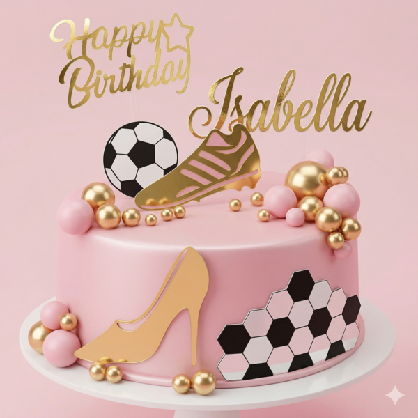 Topper Fútbol Mujer SVG GRATIS | para Cameo y Cricut | Decoración ...